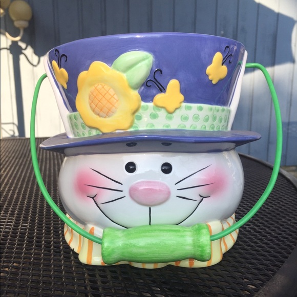 Holiday | Easter Bunny Rabbit Porcelain Ceramic Basket | Poshmark
